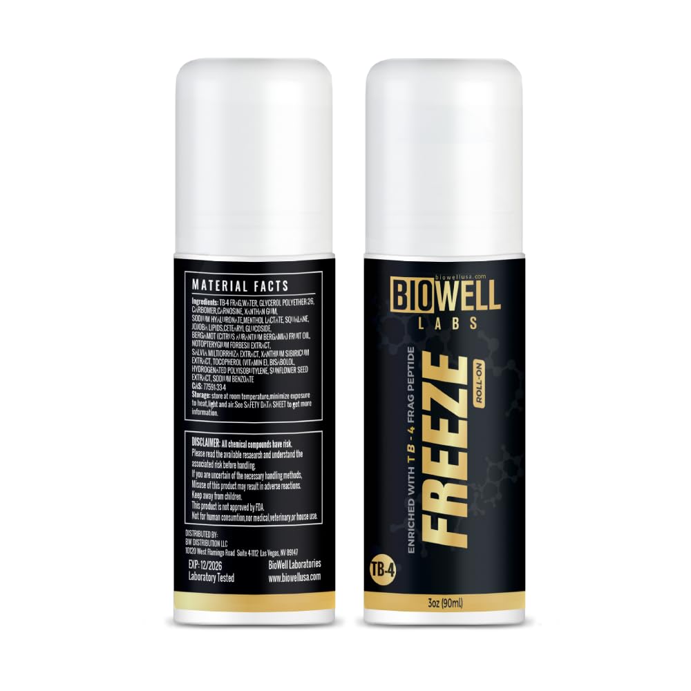 BioWell Labs Freeze Roll On with TB-4 for Muscles and Joints
