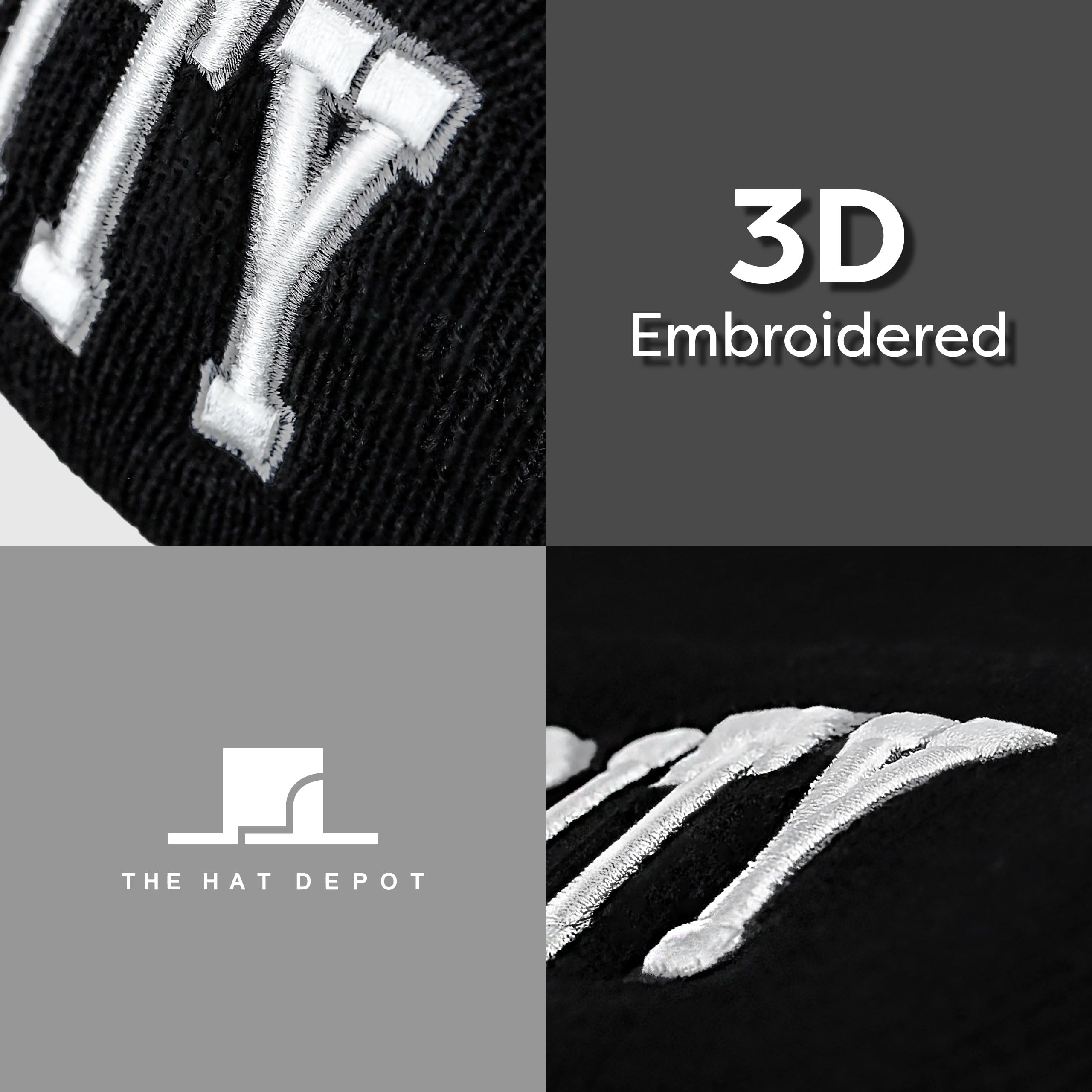 The Hat Depot Law Enforcement 3D Embroidered Hat. (5. Security Beanie)