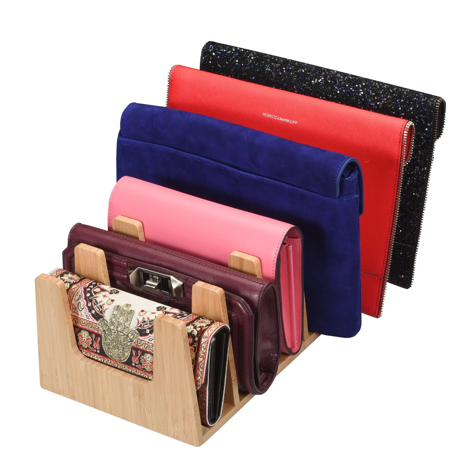 MobileVision Bamboo Pot Lid Holder Organizer for Storage in Cabinets or Kitchen Countertops and Cupboards