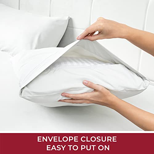Mellanni King Size Sheets - Iconic Collection Bedding Sheets & Pillowcases - Hotel Luxury, Extra Soft, Cooling Bed Sheets - Deep Pocket up to 16" - Wrinkle, Fade, Stain Resistant - 4 PC (King, White)