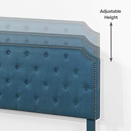 ZINUS Andover Upholstered Bed Frame / Tufted Bed Frame with Nailhead Detail / Adjustable Headboard / Easy Assembly, Full