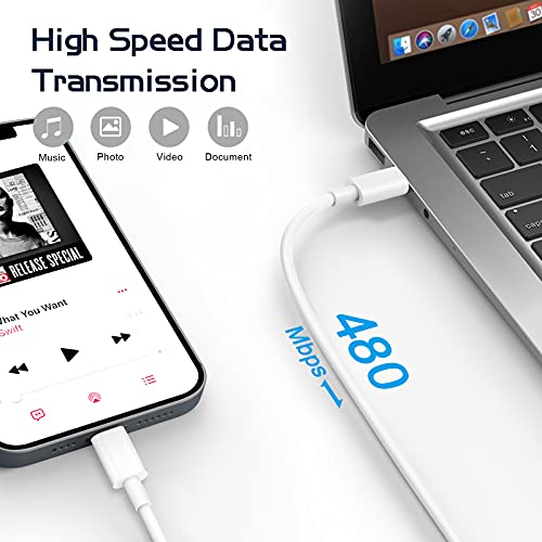 iPhone 12 13 14 Fast Charger,【Apple MFi Certified】 2-Pack 20W Type C Fast Charger Block with 6FT USB-C to Lightning Cable Compatible with iPhone 14 13 12 11 Pro Max/Pro/Plus/Mini/Xs Max/XR/X, iPad