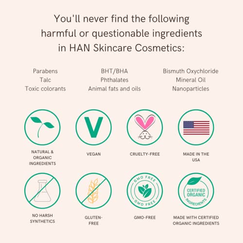 HAN Skincare Cosmetics Vegan, Cruelty-Free, Clean 3-in-1 Multistick for Cheeks, Lips, Eyes, Rose Berry | 0.20 oz