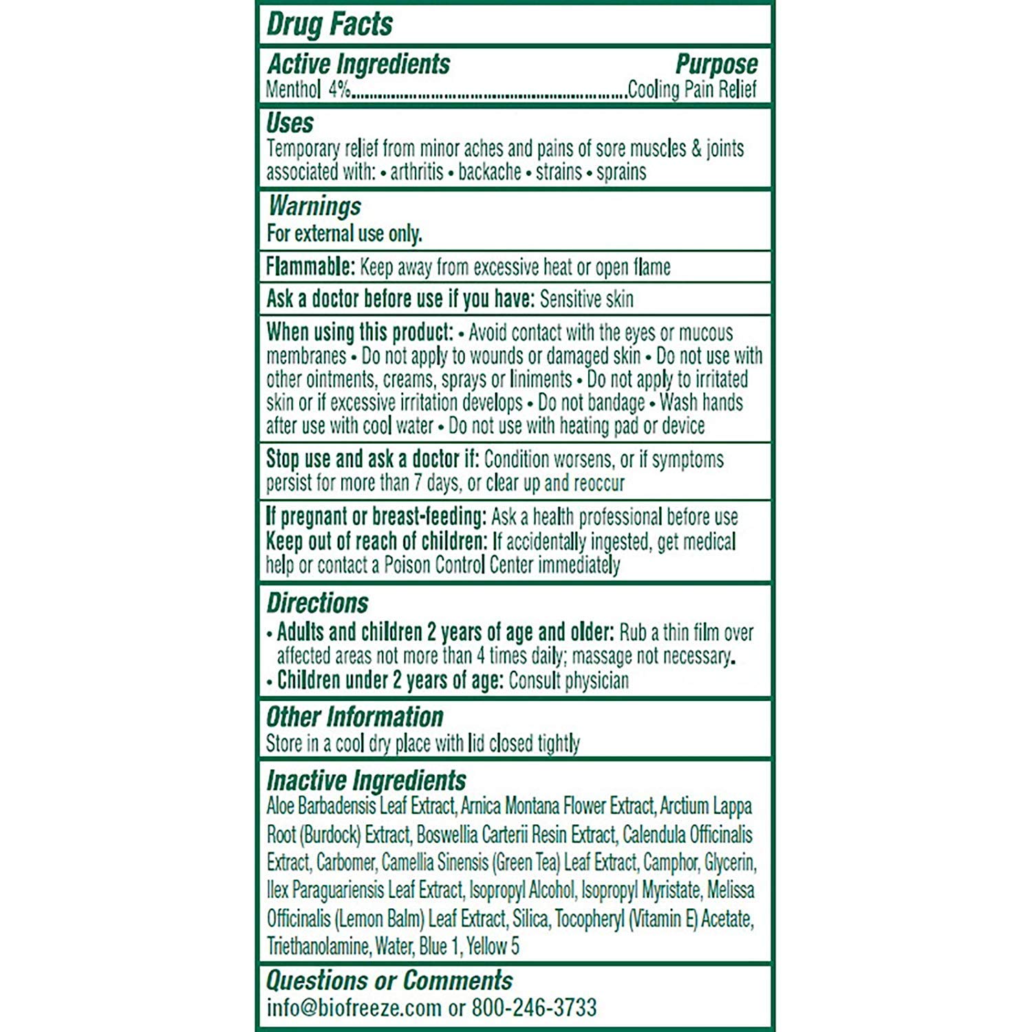 Biofreeze-13529 Pain Relief Gel, 4 oz. Tube, Pack of 2 (Packaging May Vary)