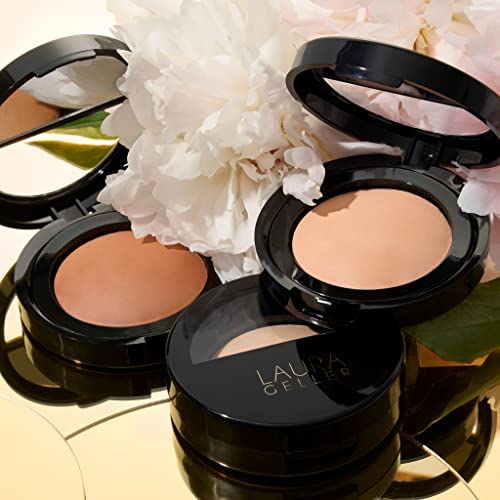 LAURA GELLER Baked Blurring + Setting Powder, Translucent Makeup Setting Powder For Soft-Focus Finish, Minimize Fine Lines and Pores, Porcelain/Fair