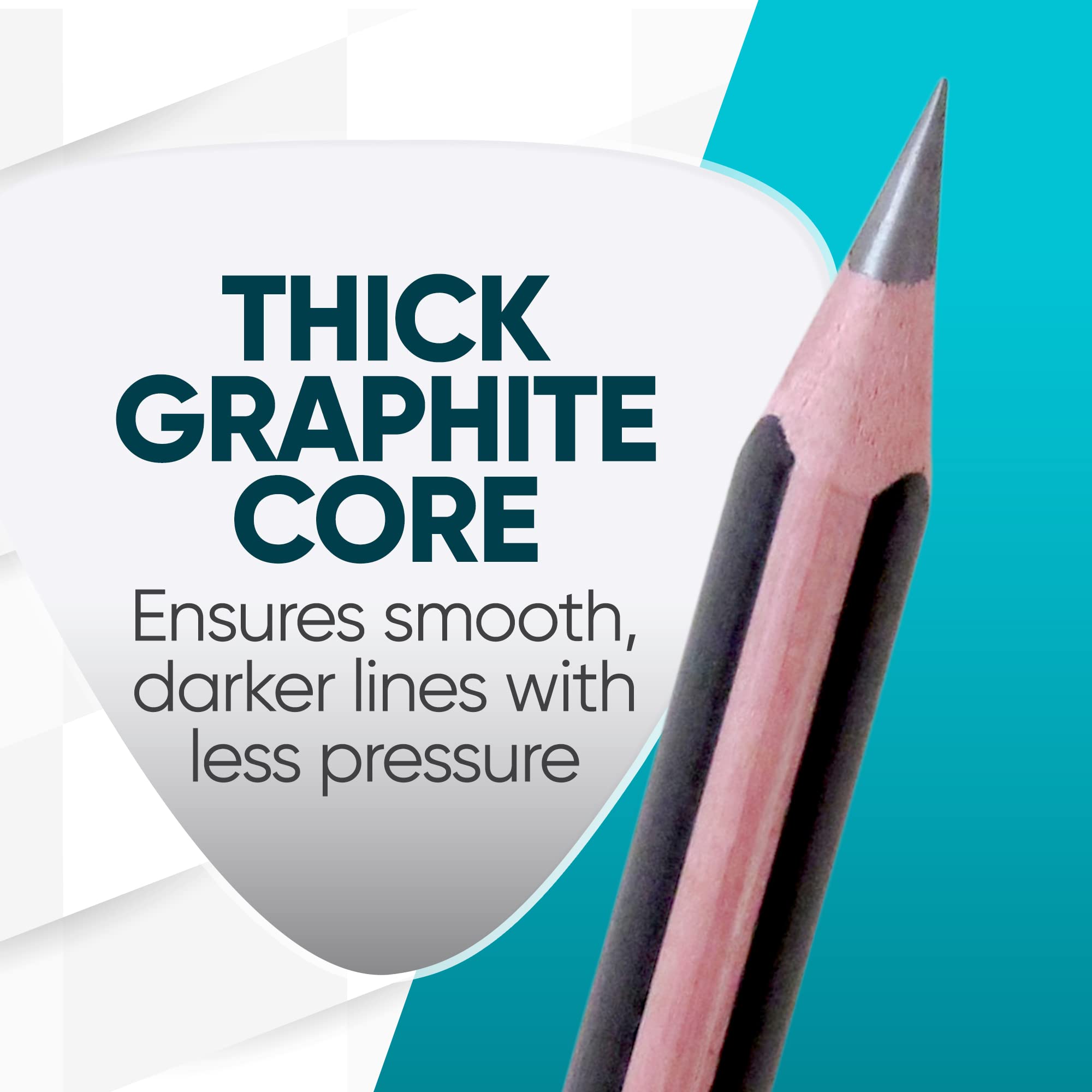 Koala Tools | Bear Claw Pencils (pack of 6) - Fat, Thick, Strong, Triangular Grip, Graphite, 2B Lead with Eraser - Suitable for Kids, Art, Drawing, Drafting, Sketching & Shading