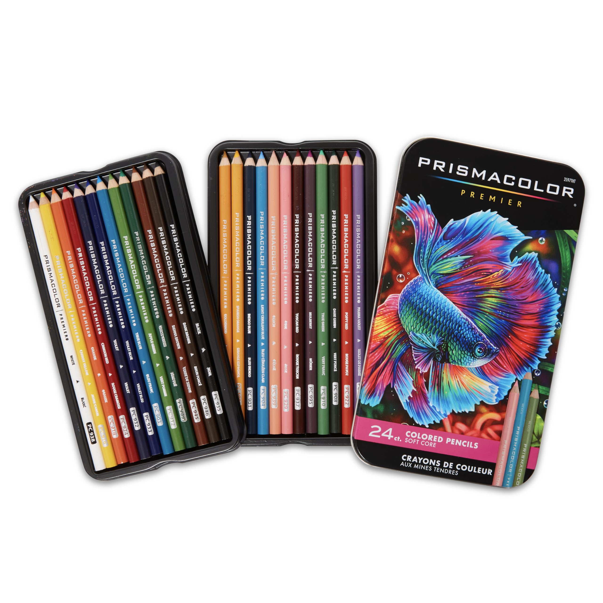 PrismacolorÂź Professional Thick Lead Art Pencils, Assorted Colors, Set Of 24 Pencils