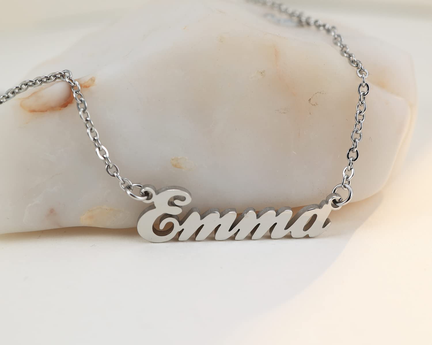 GR859C Custom Name Pendant 18K Stainless Steel Silver Women Men Birthday Gift Name for David