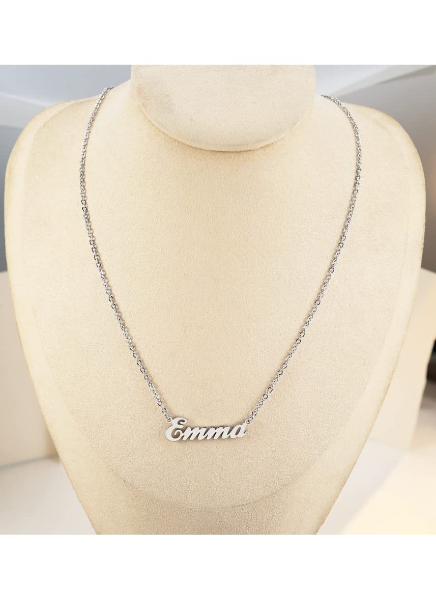 GR859C Custom Name Pendant 18K Stainless Steel Silver Women Men Birthday Gift Name for David