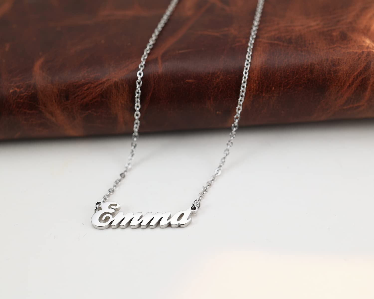 GR859C Custom Name Pendant 18K Stainless Steel Silver Women Men Birthday Gift Name for David