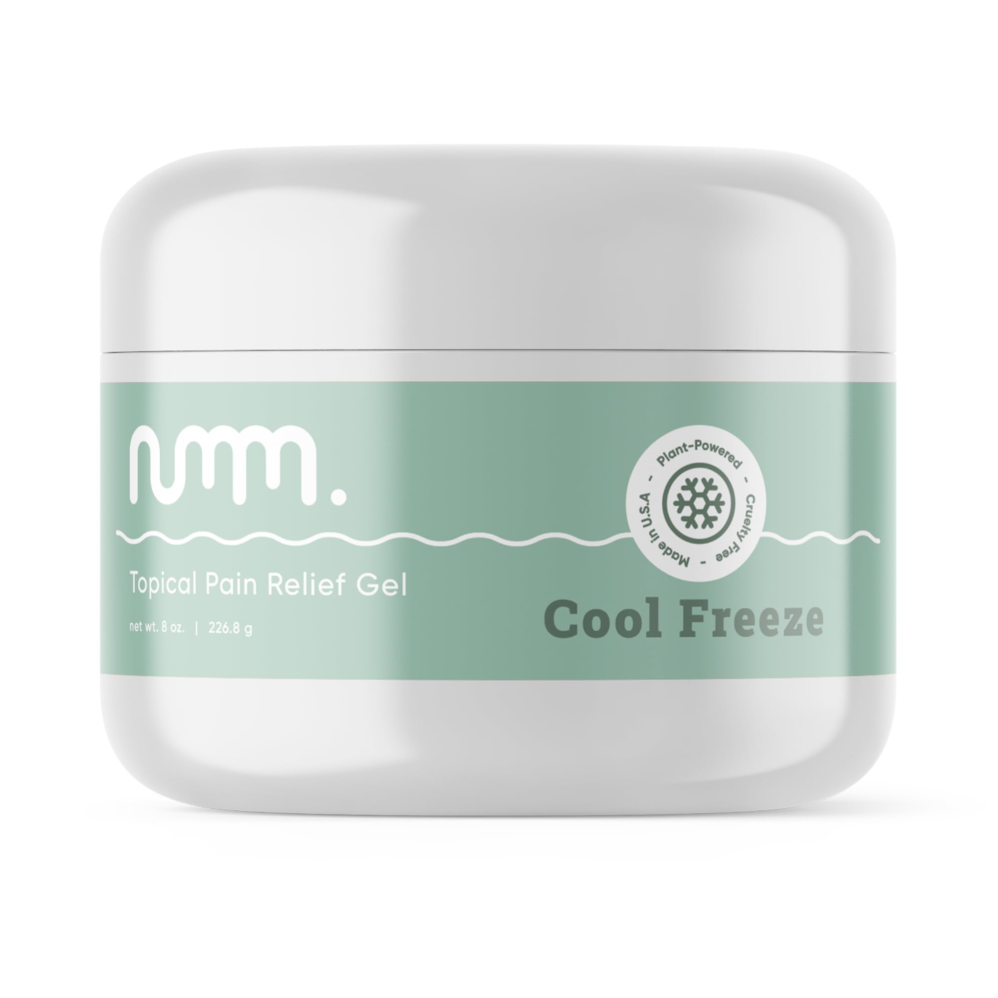 numm. Instant Pain Relief Gel, Cool Freeze, 6% Menthol, Citrus Mint Scent, 8oz, 1 Count