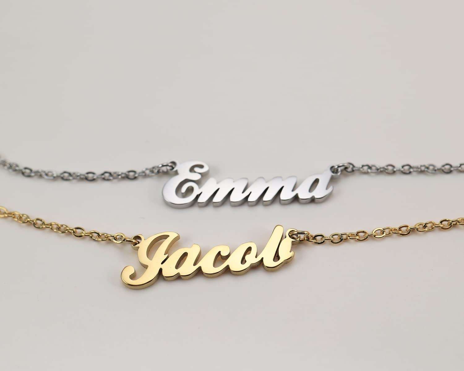 GR859C Custom Name Pendant 18K Stainless Steel Silver Women Men Birthday Gift Name for David