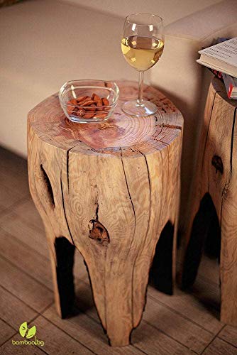 Bedside Table, Rustic Nightstand, Tree Stump Coffee Table, Farmhouse End Table