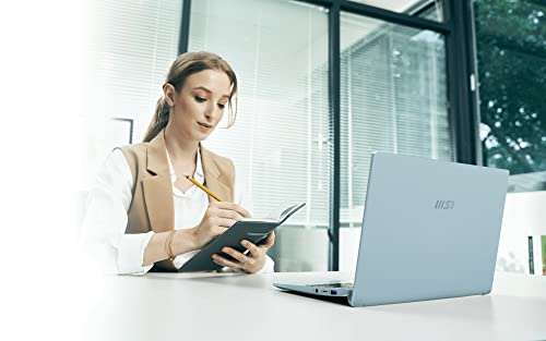 MSI Prestige 14 EVO 14" FHD Ultra Thin and Light Professional Laptop: Intel Core i5-1240P Iris Xe 16GB LPDDR4X 512GB NVMe SSD, Thunderbolt 4, MicroSD Card Reader, Win 11 Home: Blue Stone A12M-013