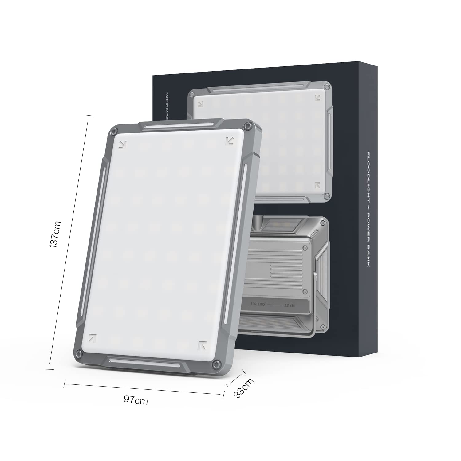 LED Camping Lantern Rechargeable 4400LM,Unique Double Light Panels, 9000mAh,Portable,8 Light Modes,Fill Light, Tent Light for Power Outages, Emergency, Hurricane, Home, Hiking