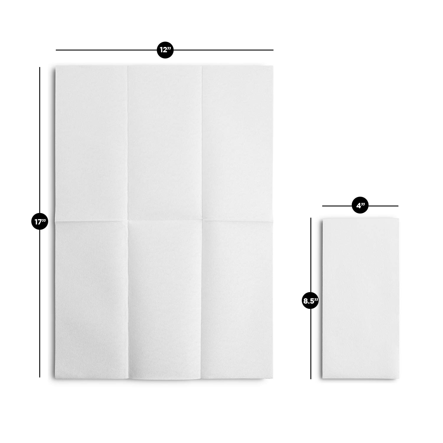 200 BloominGoods Disposable Bathroom Napkins | Single-Use Linen-Feel Guest Towels | Cloth-Like Hand Tissue Paper, White, 12" x 17" (Pack of 200)