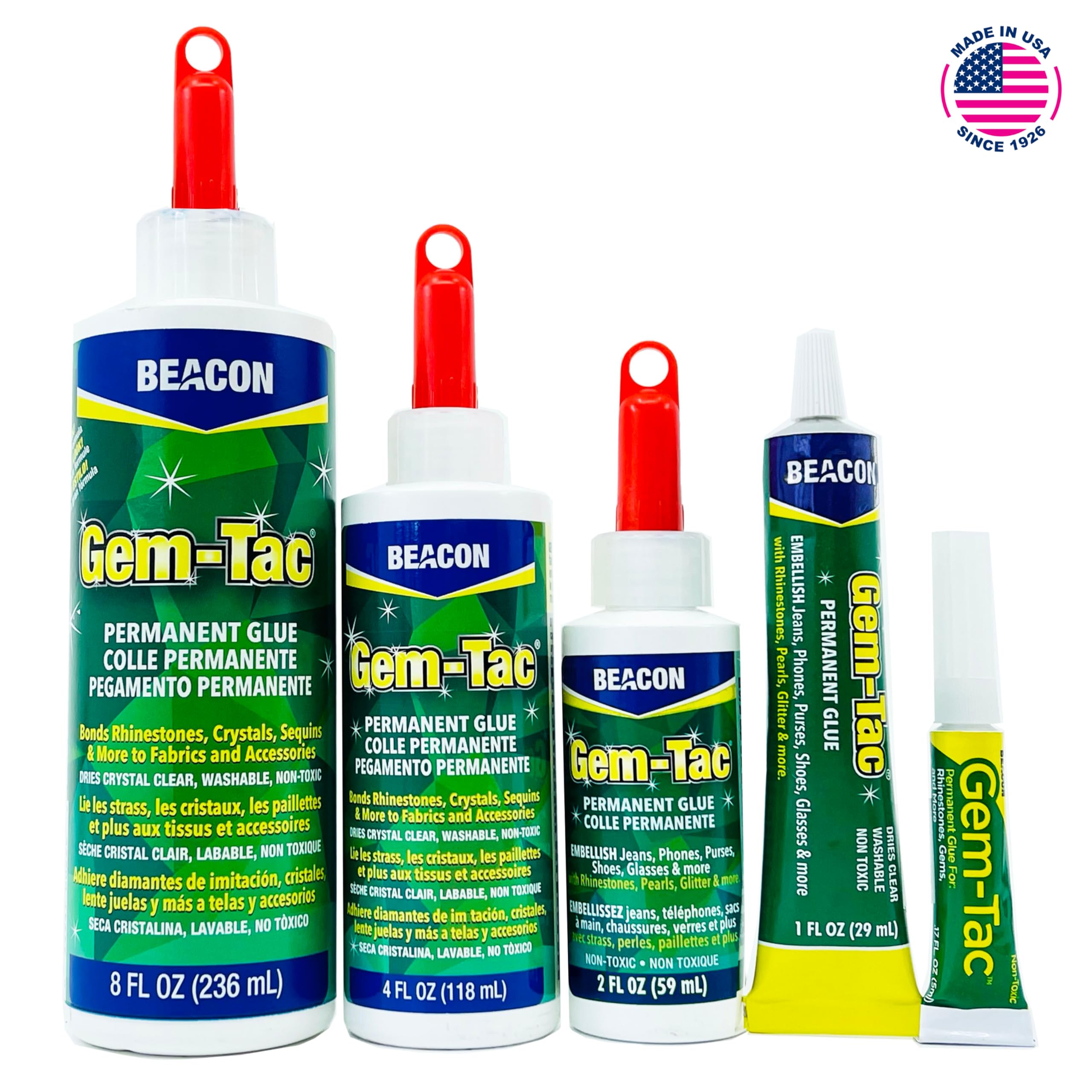 Beacon Gem-Tac Permanent Adhesive, 4-Ounce
