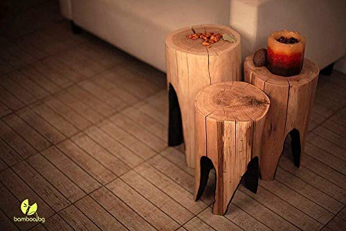 Ski Lodge Table, Rustic Nightstand, Barn Wood Furniture, Stump Table, Small Round Table