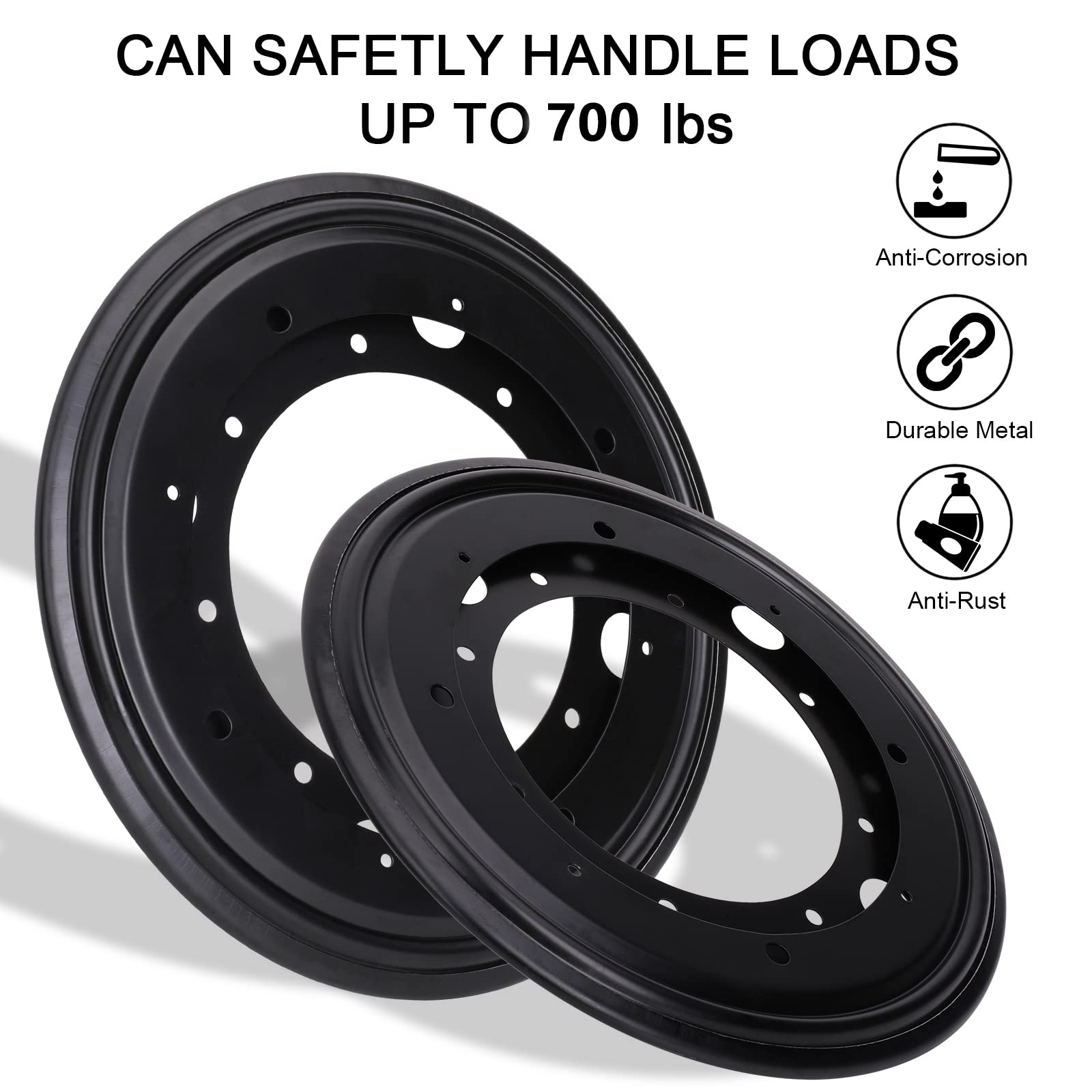 3Pack 8 Inch Lazy Susan Hardware 5/16”Thick Heavy Duty Lazy Susan Turntable Rotating Ball Bearing Plate 700lbs Capacity Lazy Susan Swivel Base Plate for Serving Trays, Kitchen Cabinet, Craft