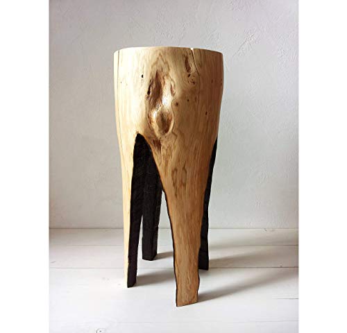 Ski Lodge Table, Rustic Nightstand, Barn Wood Furniture, Stump Table, Small Round Table