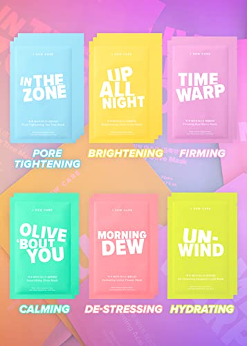 I DEW CARE Sheet Mask Pack - Let’s Get Sheet Faced | Mother's Day, 14-Day Intense Skincare Makeover with Collagen, Tea Tree Oil, Eucalyptus, Lotus Flower, 14 Count