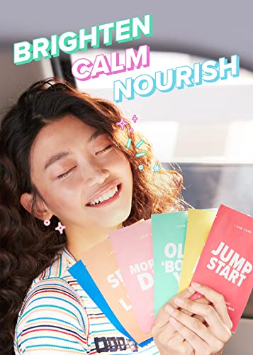 I DEW CARE Sheet Mask Pack - Let’s Get Sheet Faced | Mother's Day, 14-Day Intense Skincare Makeover with Collagen, Tea Tree Oil, Eucalyptus, Lotus Flower, 14 Count