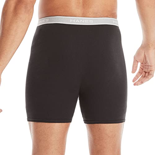 Hanes Men's Underwear Boxer Briefs Pack, Cool Dri Moisture-Wicking Underwear, Cotton No-Ride-Up Underwear for Men, 6-Pack