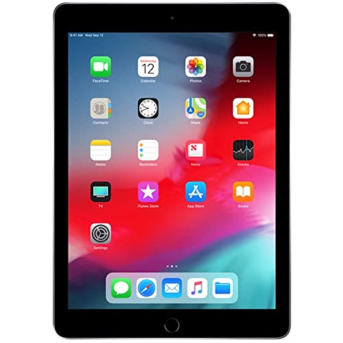 Apple iPad (2018 Model) with Wi-Fi only 32GB Apple 9.7in iPad - Space Gray (Renewed)