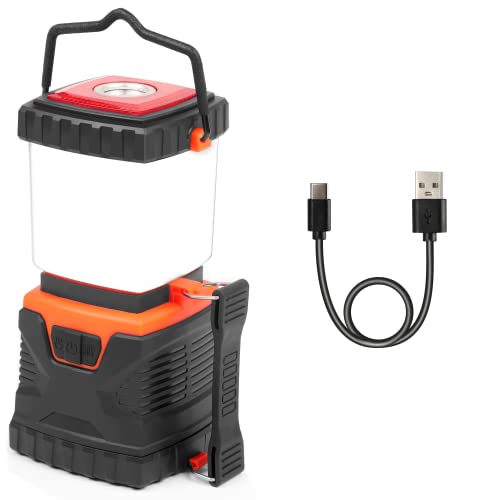 LED Camping Lantern, Rechargeable Flashlights with 3000LM, Dimmable Battery Powered Camping Lights, Daylight Warm Light 8 Modes, 4400mAh Power Bank, Portable Waterproof Tent Light for Hiking, Survival