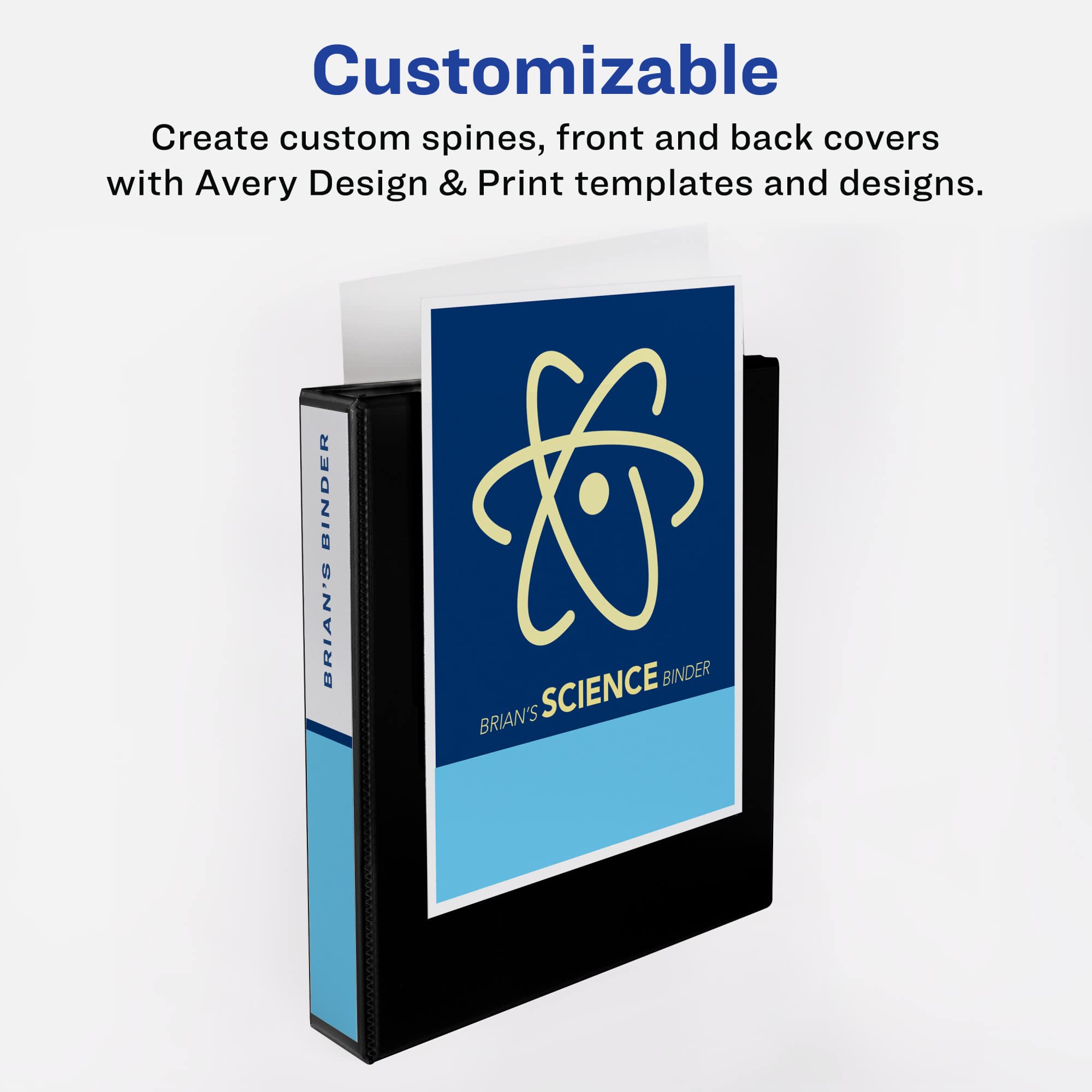 Avery Heavy-Duty Dual Color 3 Ring Binder, 1/2 Inch Slant Rings, Mint/Coral View Binder (17881)