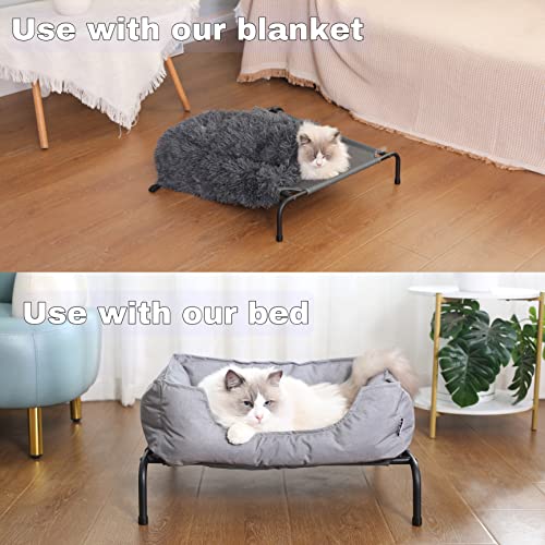 CZPET Elevated Cat Bed Puppy Hammock Raised Cooling Bed Portable Indoor and Outdoor Pet Bed Washable Breathable Mesh Bed Stable Pet Bed (Pet Bed)