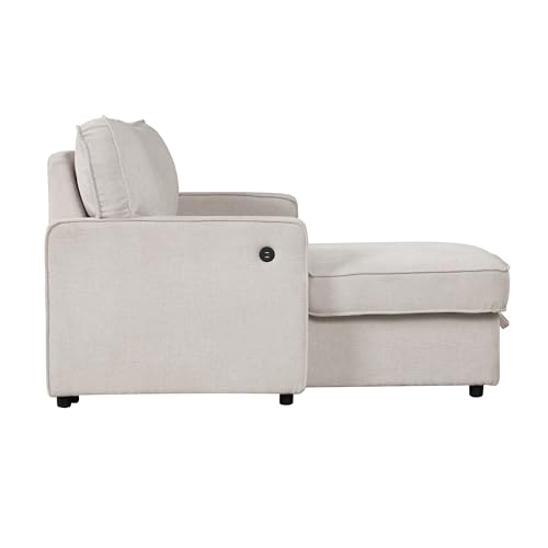 Reversible Pull-Out Sleeper Sectional Sofa Bed,Convertiable Padded Upholstery L-Shaped Corner Sofá Modular Futon Lounge Recliner Couch with Storage Chaise for Living Room Compact Space Furniture Set
