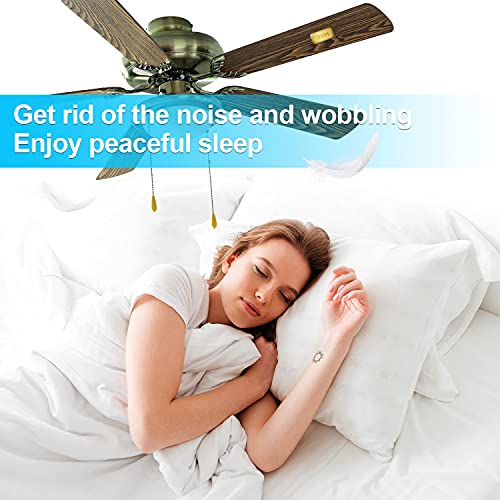 HFYHWT 12 PCS Ceiling Fan Blade Balancing Kit, 3 Sets Fan Balance Kit Including 3 Pcs Resilient Fan Balance Clips and 9 Pcs Metal Self-Adhesive 3G Weight, Practical Ceiling Fan Balancing Kit