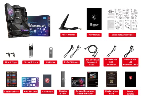 MSI MPG Z690 Carbon WiFi Gaming Motherboard (ATX, 12th Gen Intel Core, LGA 1700 Socket, DDR5, PCIe 4, CFX, M.2 Slots, Wi-Fi 6E)