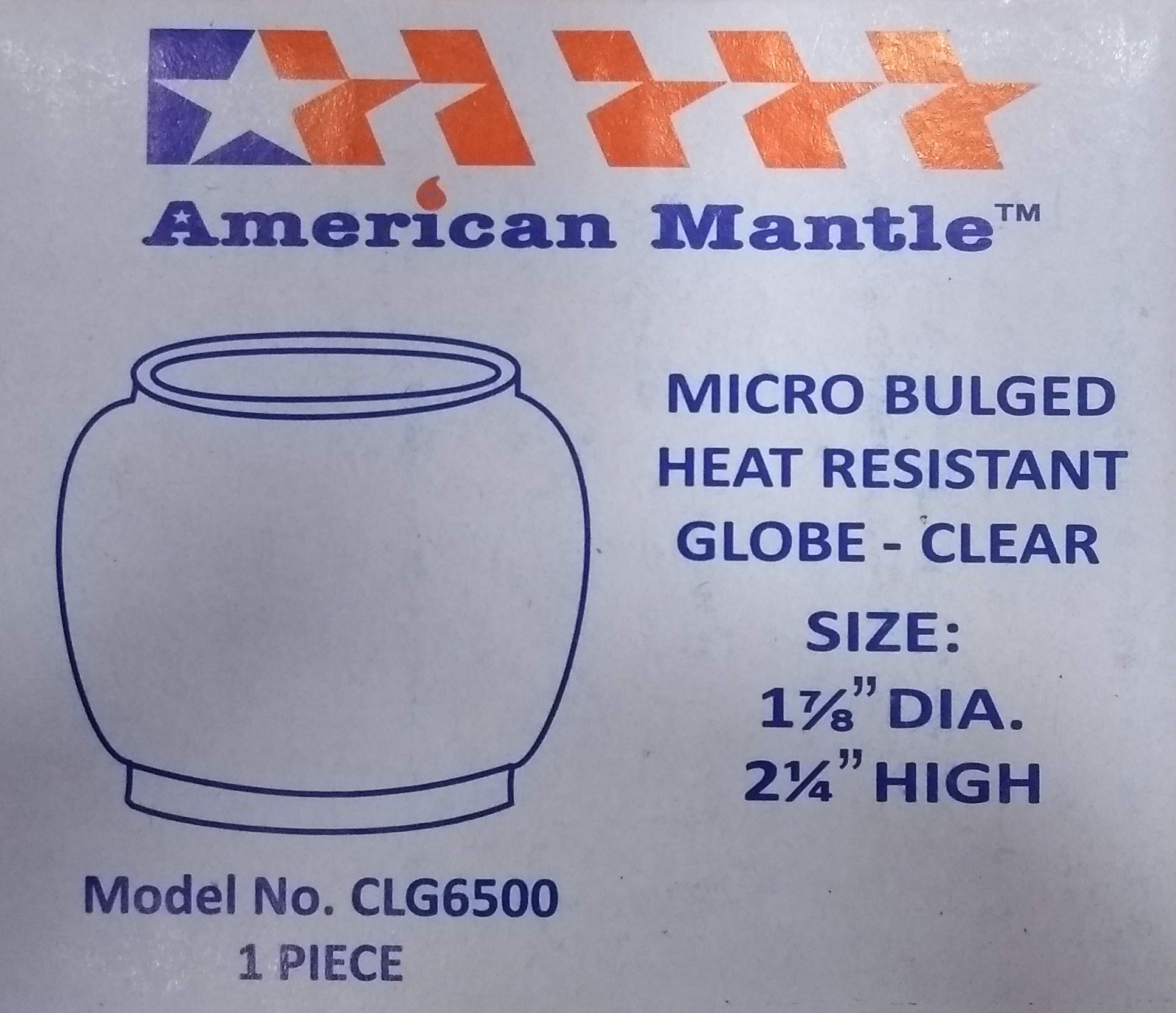 Mini Bulged Globe for PEAK1 Micro Lanterns (Similar to 3112-018T) - CLG6500
