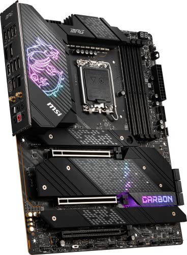 MSI MPG Z690 Carbon WiFi Gaming Motherboard (ATX, 12th Gen Intel Core, LGA 1700 Socket, DDR5, PCIe 4, CFX, M.2 Slots, Wi-Fi 6E)