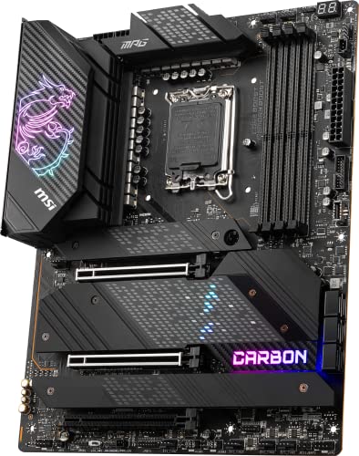 MSI MPG Z690 Carbon WiFi Gaming Motherboard (ATX, 12th Gen Intel Core, LGA 1700 Socket, DDR5, PCIe 4, CFX, M.2 Slots, Wi-Fi 6E)