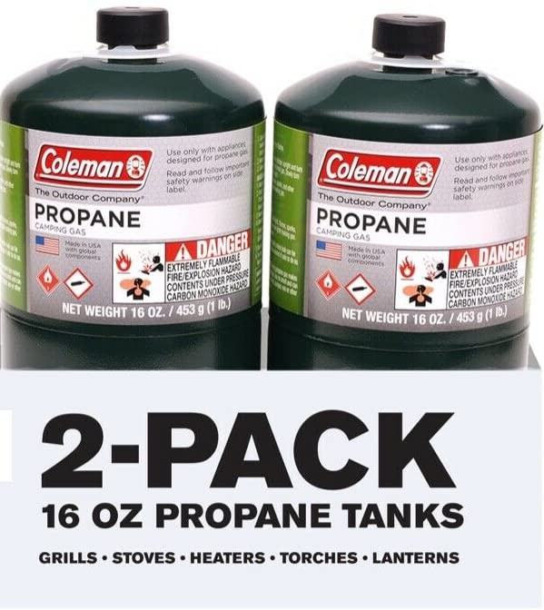 Propane Tank 2 Pack with Golden Lion Bonus: LED 50 Lumens Flashlight