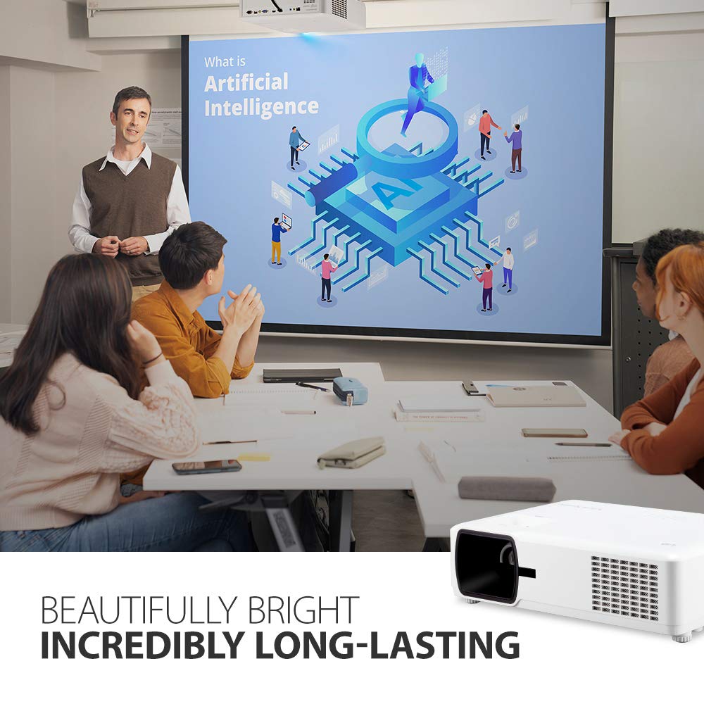 ViewSonic Bright 3000 Lumens WXGA Lamp Free LED Projector with HV Keystone and 360 Degree Flexible Installation, LAN Control, 10W Speaker, IP5X Dust Prevention for Home and Office (LS600W)