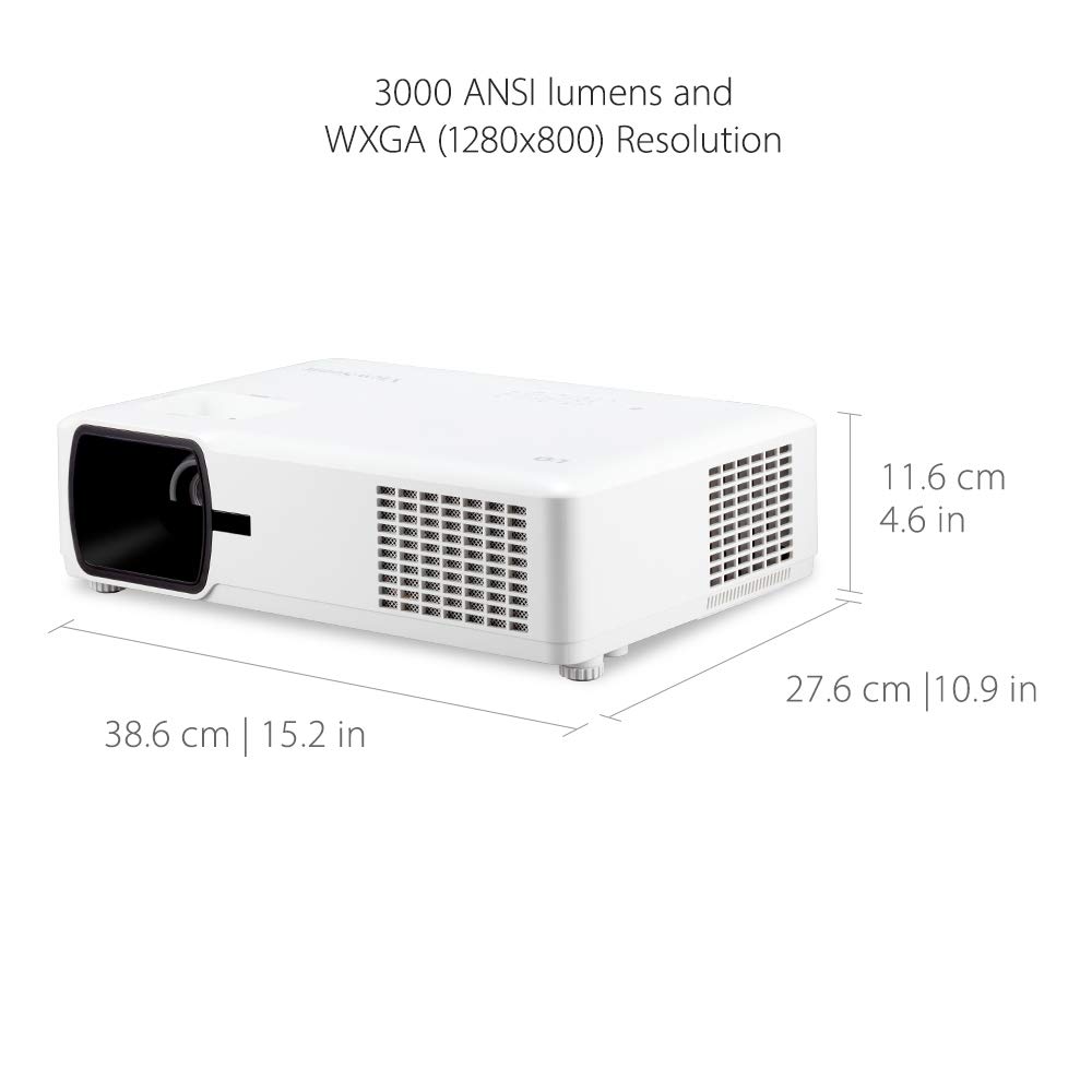 ViewSonic Bright 3000 Lumens WXGA Lamp Free LED Projector with HV Keystone and 360 Degree Flexible Installation, LAN Control, 10W Speaker, IP5X Dust Prevention for Home and Office (LS600W)
