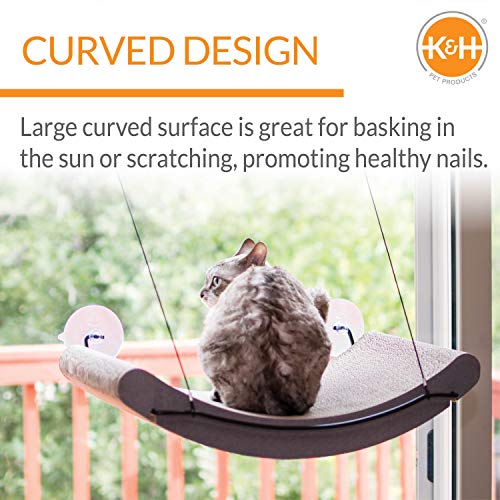 K&H Pet Products EZ Mount Scratcher Kitty Sill Cradle Tan 11β x 20β x 2β