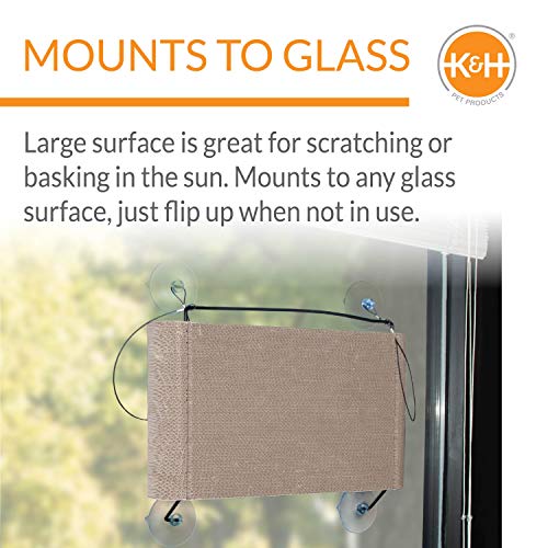K&H Pet Products EZ Mount Scratcher Kitty Sill Cradle Tan 11β x 20β x 2β