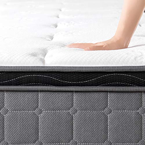 ZINUS 10 Inch Cool Touch Comfort Gel-Infused Hybrid Mattress / Pocket Innersprings for Motion Isolation / Mattress-in-a-Box, Full