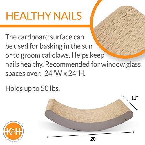 K&H Pet Products EZ Mount Scratcher Kitty Sill Cradle Tan 11β x 20β x 2β