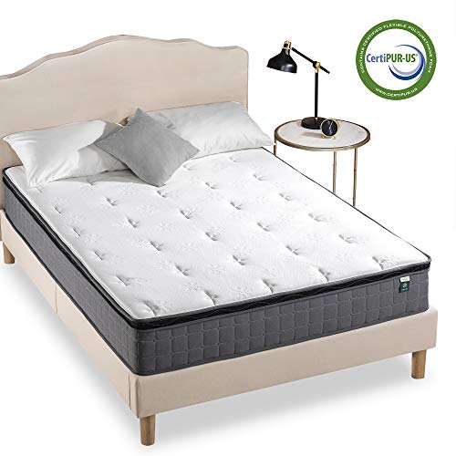 ZINUS 10 Inch Cool Touch Comfort Gel-Infused Hybrid Mattress / Pocket Innersprings for Motion Isolation / Mattress-in-a-Box, Full