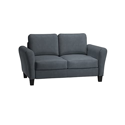 Lifestyle Solutions Watford Loveseat, 56.3" W x 31.5" D x 33.9" H, Dark Grey