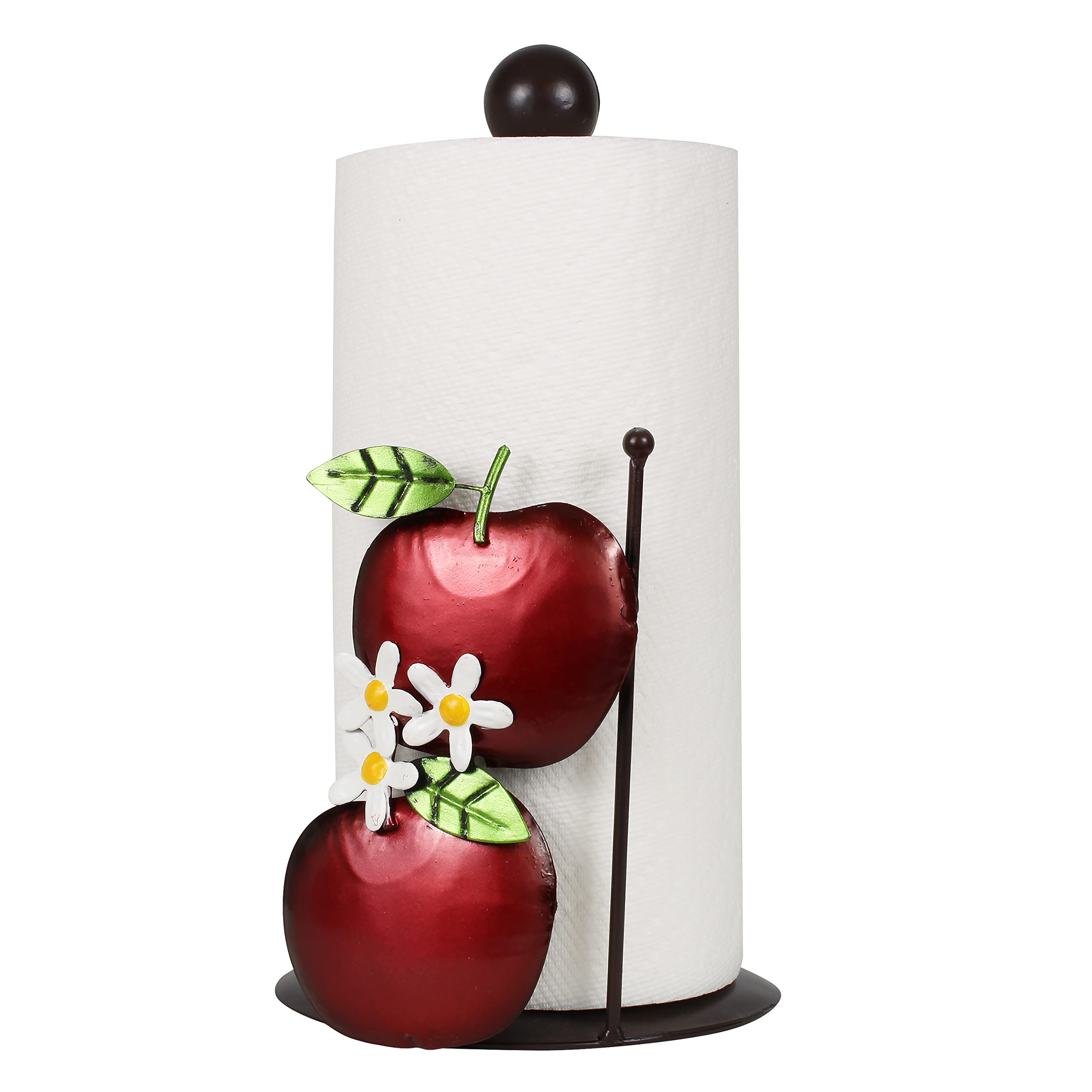 Decorative Apple Paper Towel Holder, Easy Tear Paper Towel Stand for Your Kitchen Countertop, Looks Great with Any Farmhouse or Apple Decor