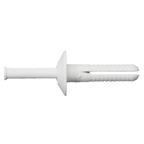 Everbilt 1/4 in. x 1 in. Plastic Pin Drive Rivets (30 Pieces), Designed to Hold Wall Surrounds to Drywall Backing, Lightweight and Durable with White Nylon Material