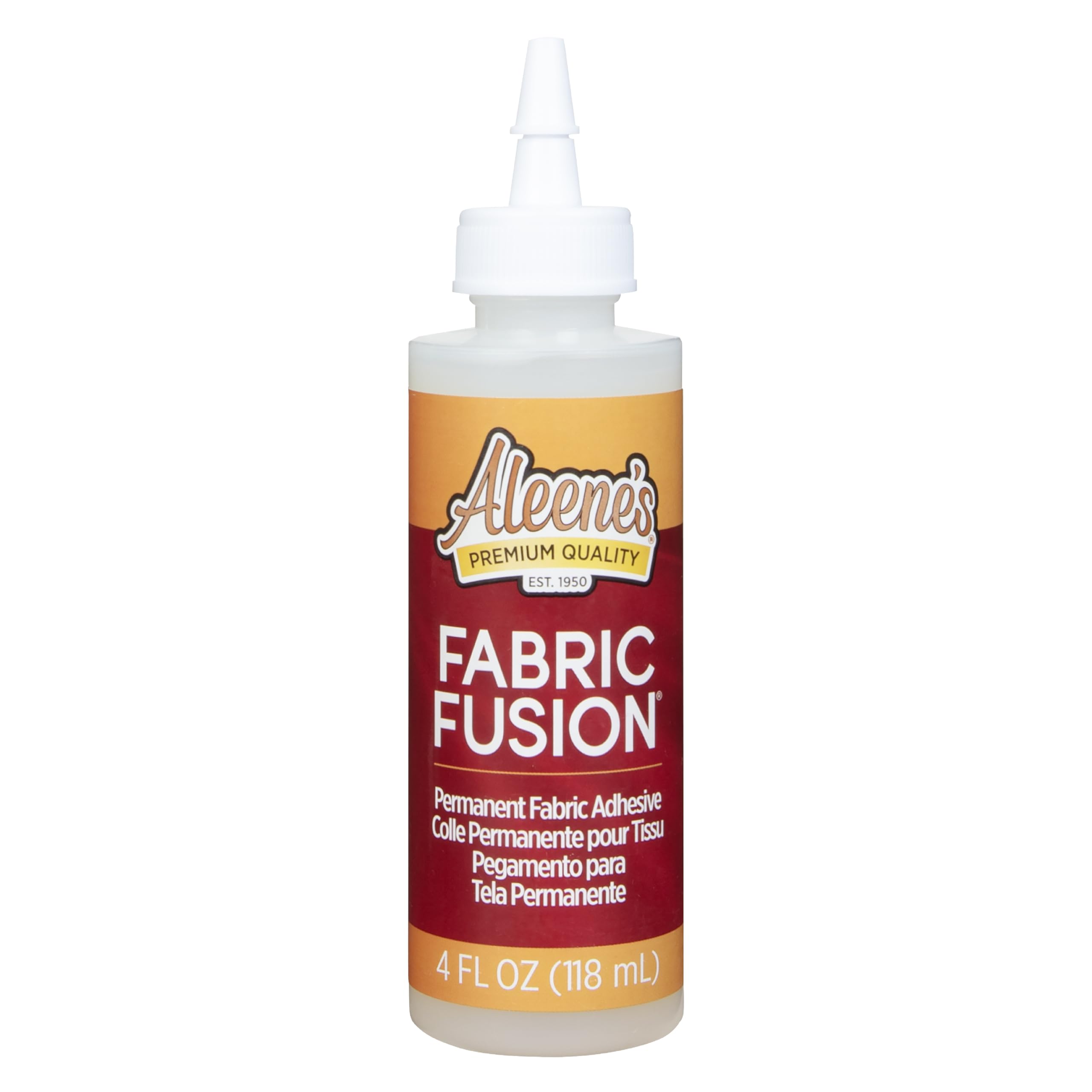 Aleene's 23473 Fabric Fusion Permanent Fabric Adhesive ,Clear,4oz