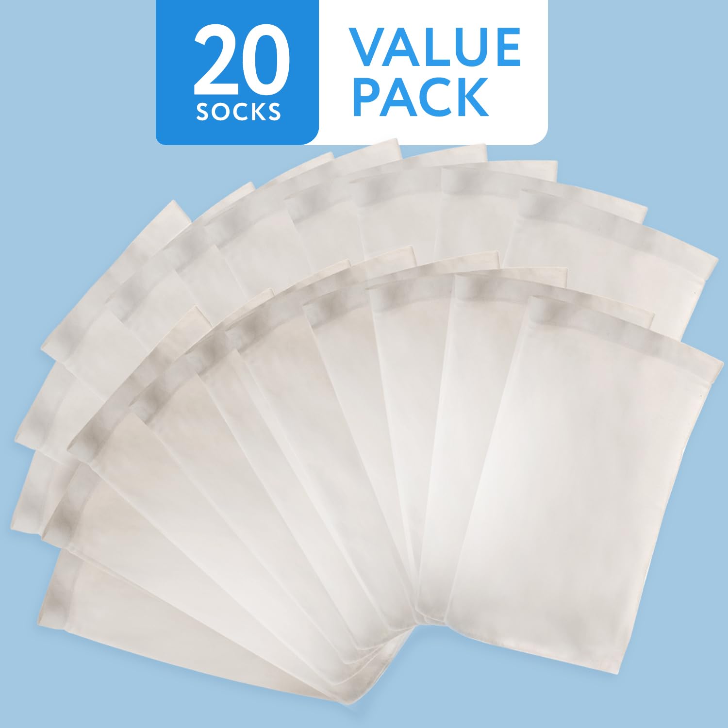 Impresa Products 20-Pack of Pool Skimmer Socks - Excellent Savers for Pool Filters, Baskets, and Skimmers - The Ideal Sock/Net/Saver to Protect Your Inground or Above Ground Pool